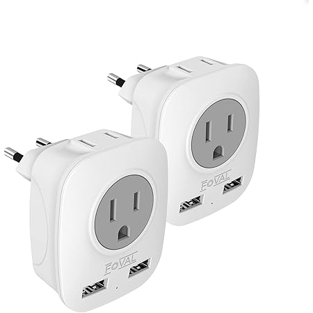 Amazon.com: European Plug Adapter 3 Pack, TESSAN International Travel ...