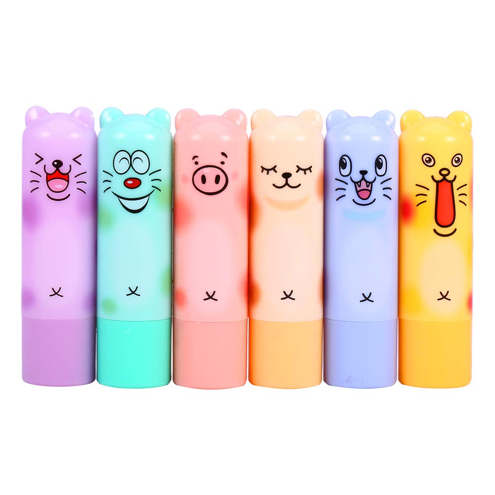 Amazon.com : Colorless Lip Balm,Women Men Kids Cute Animal Cartoon ...
