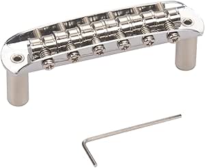 Amazon.com: Electric Guitar Bridge Assembly with Barrel Saddles (Fixed ...