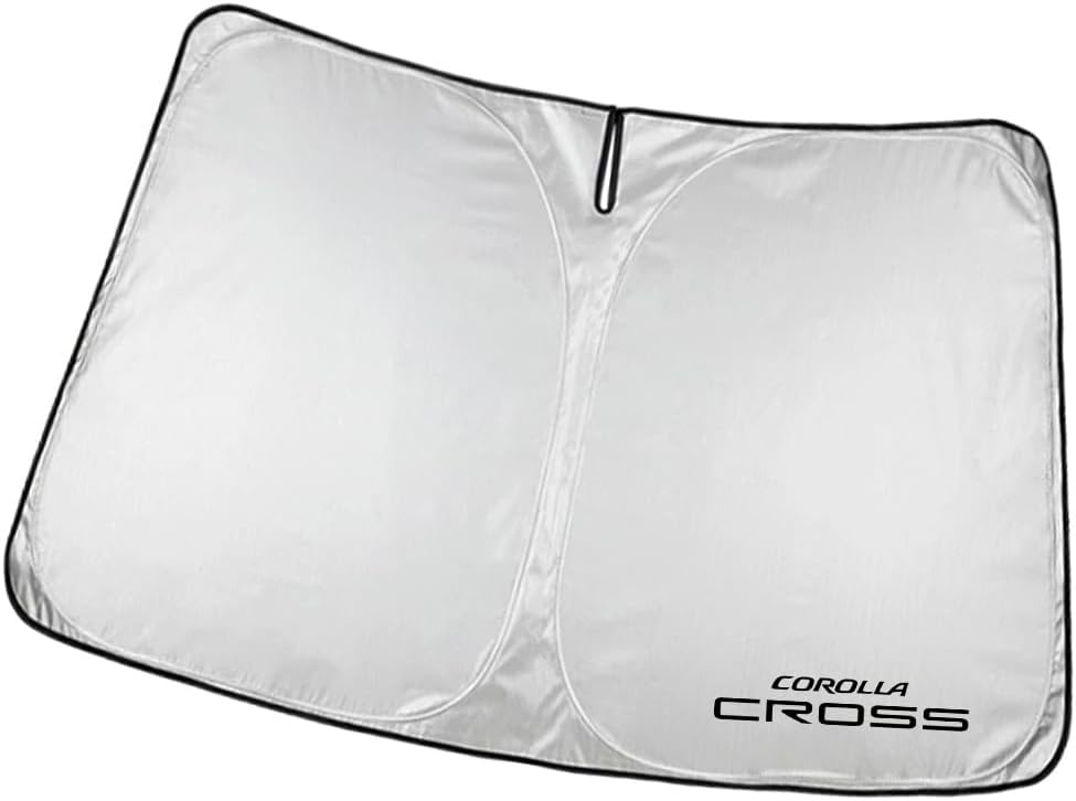 Amazon | MEKOMEKO 新型 トヨタ カローラクロス 専用 サンシェード 日よけ フロントサンシェード 折りたたみ傘仕様 フロントガラスカバー 収納便利 遮光 遮熱 プライバシー ...