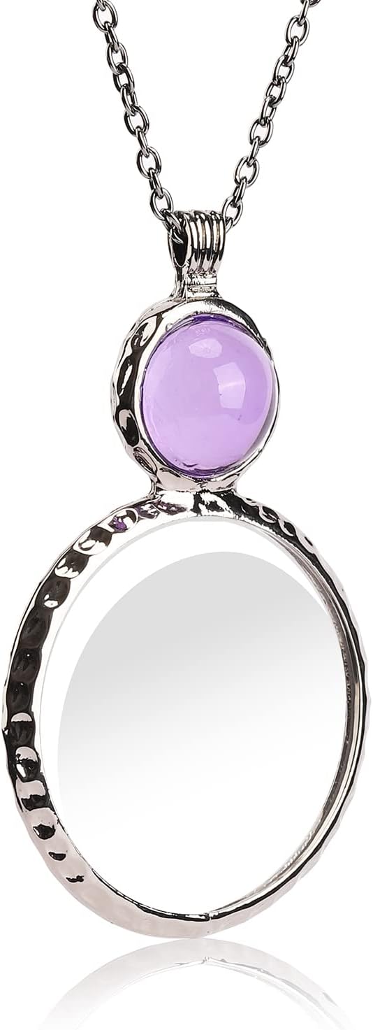 Amazon.com: Jiulory 10x Magnifying Glass Pendant, Long Chain Glass Lens ...