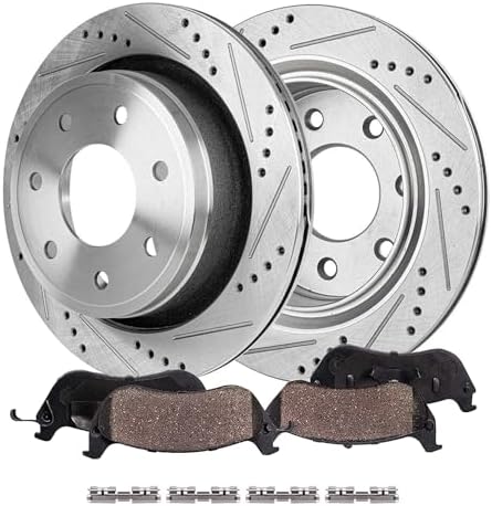 Amazon.com: Detroit Axle - Rear Brake Kit for Ford 2012 2013 2014 F-150 [7 Holes], Drilled and ...