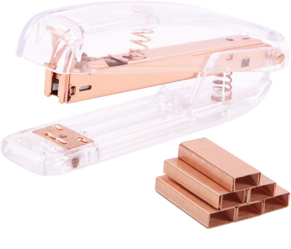 Acrylic Desktop Staplers with 1000 Pieces Staples for Office School ...