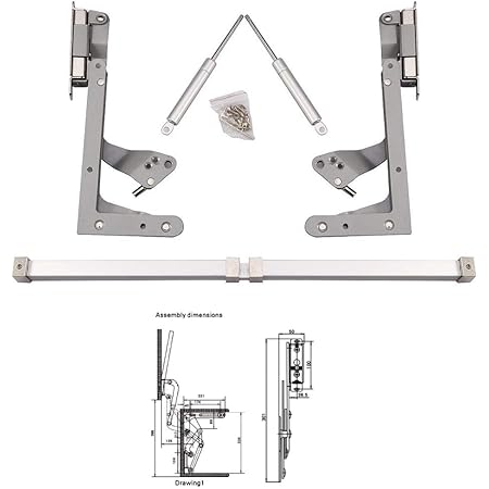 GYKLE Cabinet Door Hinges, Folding Lift up Top Table Vertical Swing ...