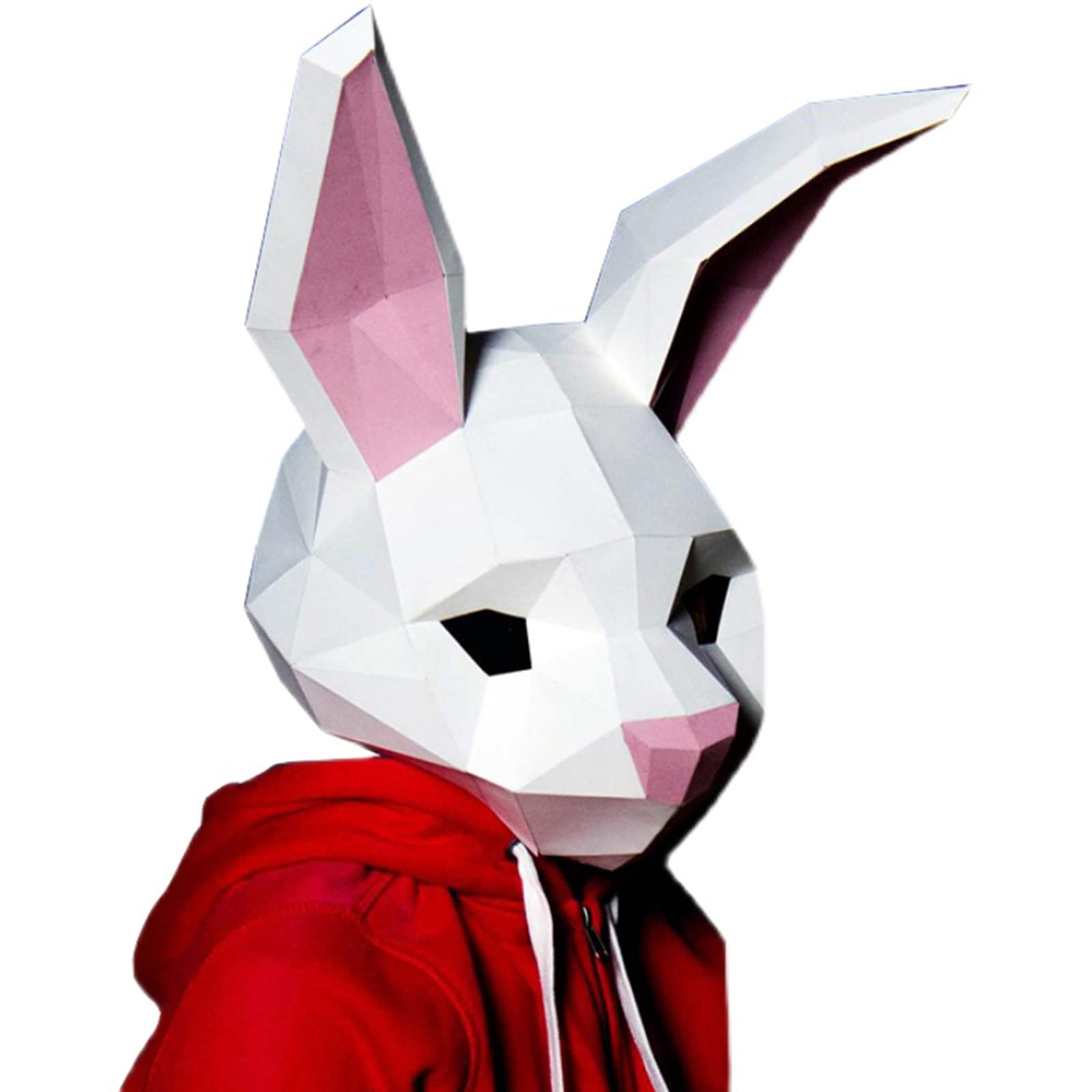 Buy Cute Rabbit 3D Origami Paper Model, Diy Paper Model Headgear ...