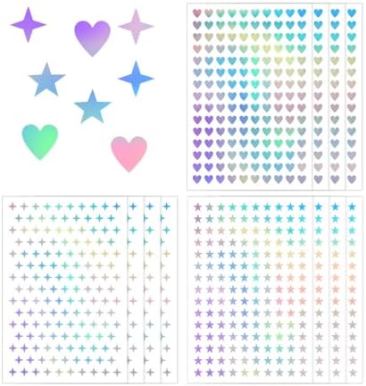 1800pcs Mini Holographic Stickers, Glitter Foil Shiny Small Stickers ...