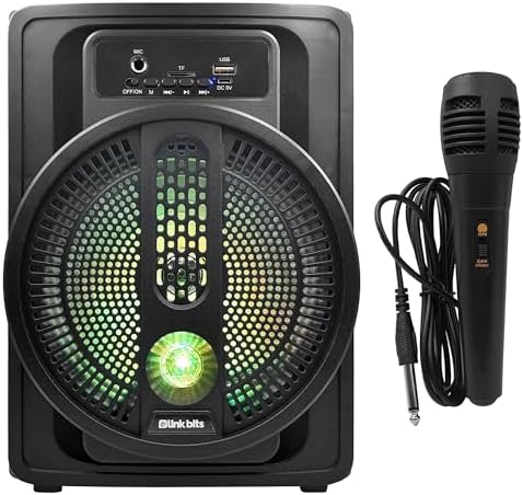 LINK BITS Bocina Bluetooth Altavoces Inalámbricos con Micrófono Luz LED ...