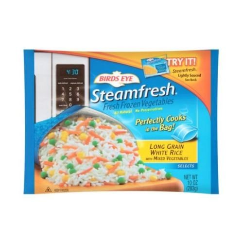 Birds Eye Steamfresh Long Grain White Rice with Mixed Vegetables, 10 ...