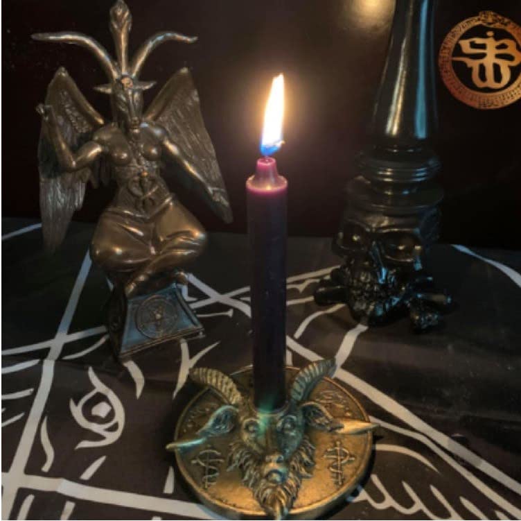 Large 15quot Tall Templar Sabbatic Goat Baphomet Satan Statue
