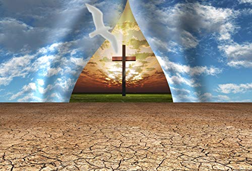 Leowefowa 10x8ft Crucifix Backdrop For Church Sanctuary Decor Christian ...