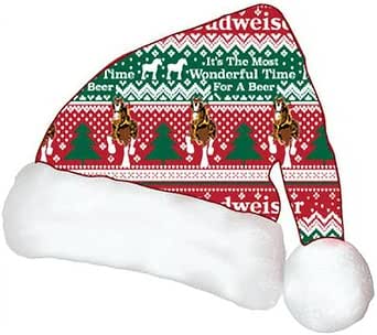 Amazon.com: Budweiser Christmas Santa Hat : Clothing, Shoes & Jewelry