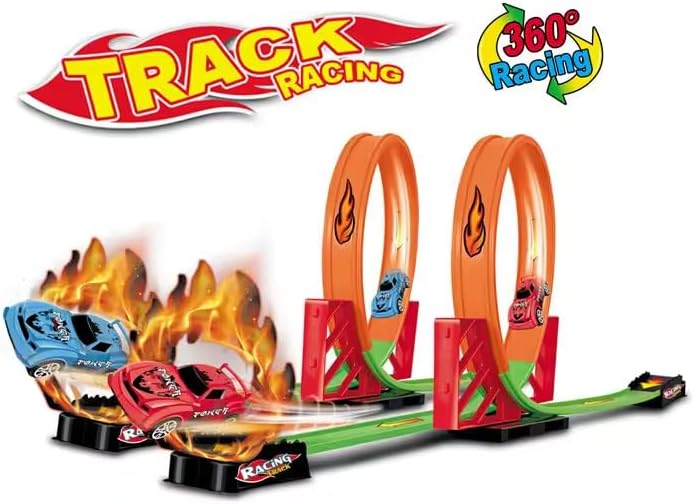 Buy Adora Pull Back High-Speed Tracks Car Race Game – 360° Rolling Fork ...