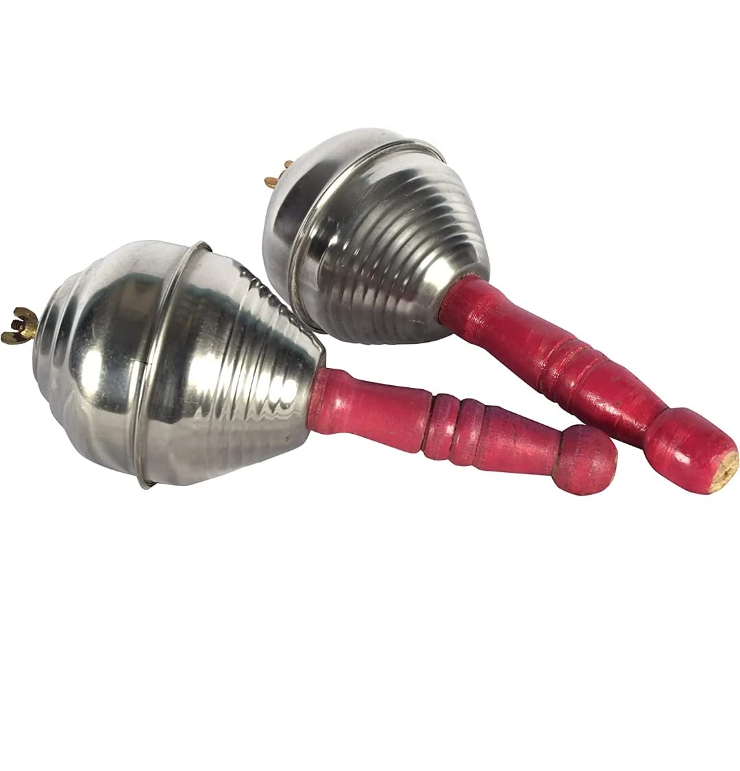 Kannan Musical Instruments 2 Piece Maracas, Silver : Amazon.in: Musical ...