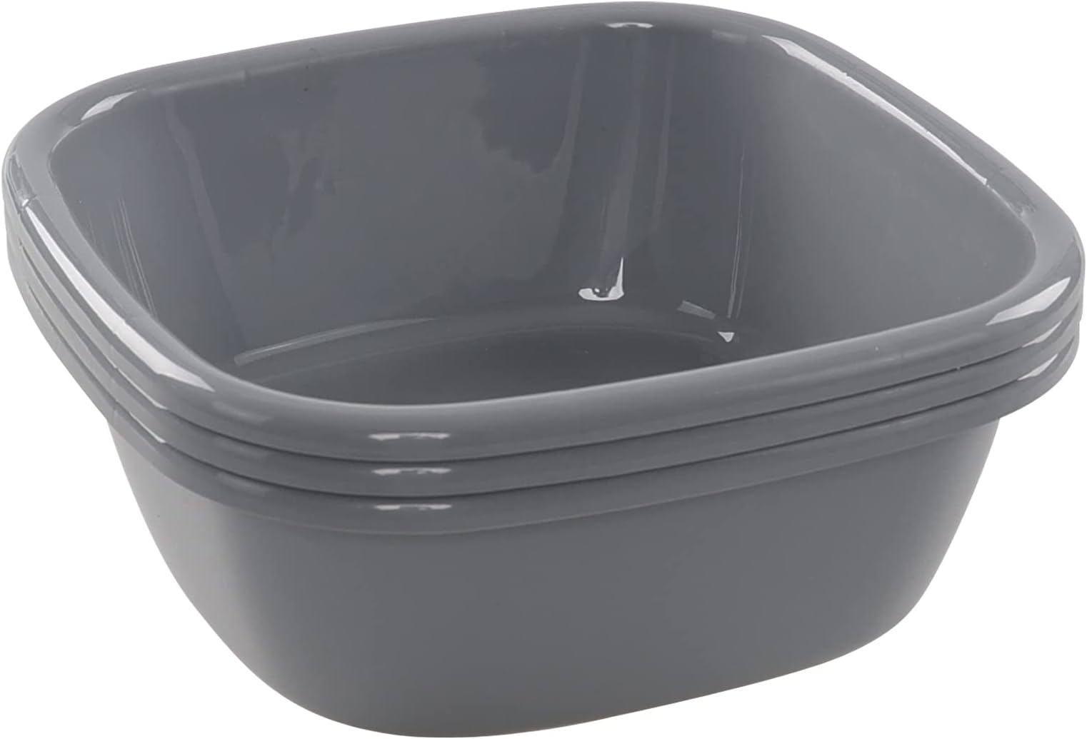 Addis 8 Litre Small Rectangular Bowl, Metallic Silver, 8L, 319251 ...