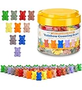 Amazon.com: XINHUIDALSQ Rainbow Counting Bears Set of 100, 10 Colors ...