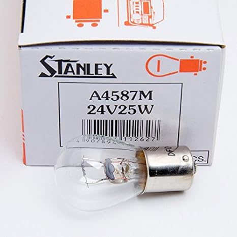 Amazon.com: Stanley A4587M 24V 25W S25 BA15S Clear Auto Bulb, Quantity=1 Bulb : Automotive