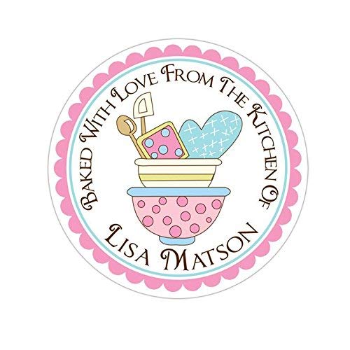 Amazon.com: Personalized Customized Kitchen Stickers - Mixing Bowls ...