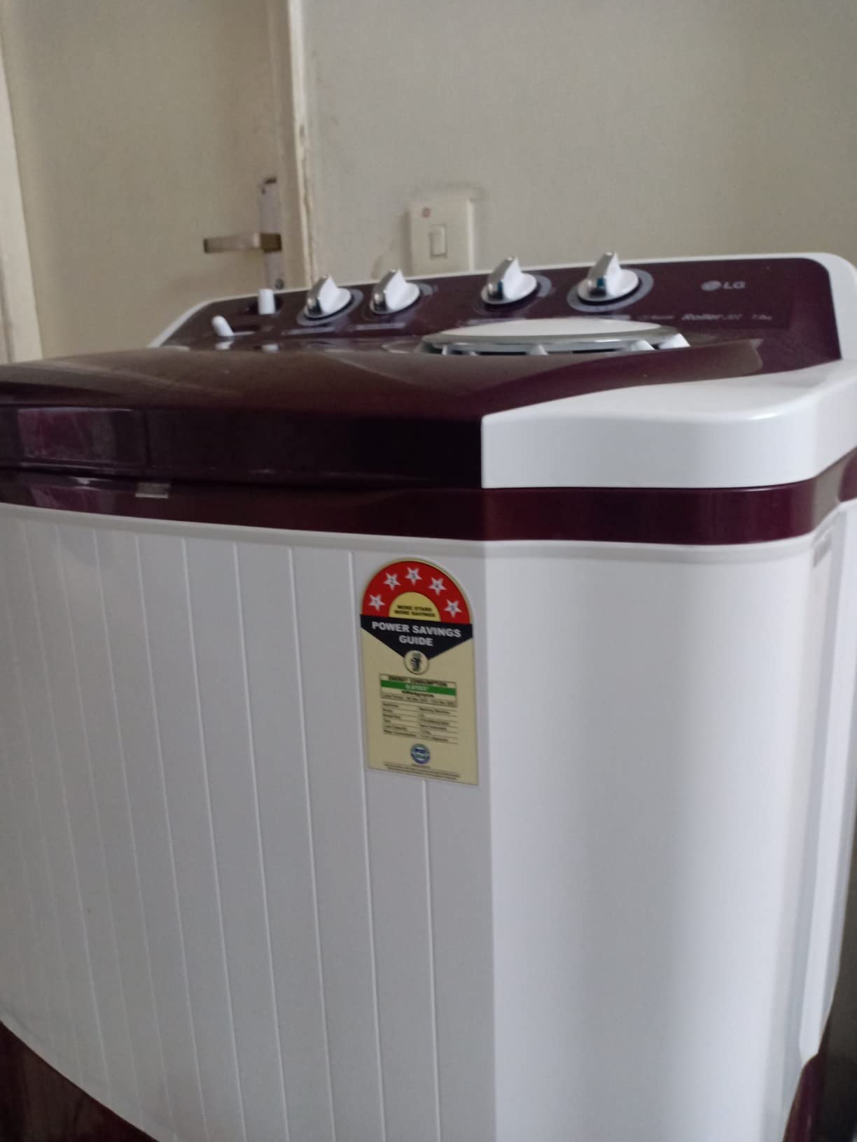 LG 7 Kg 5 Star Semi-Automatic Top Loading Washing Machine Appliance ...