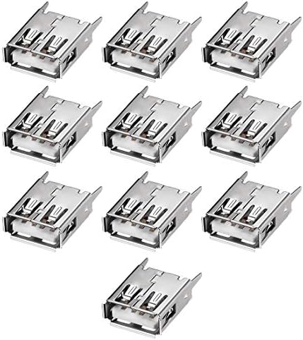 Amazon.com: uxcell PCB USB Connector B Type Female Jack 180 Degree DIP ...