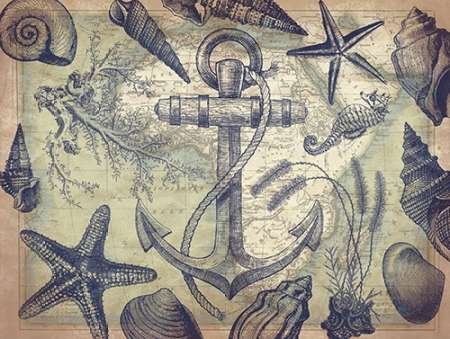 Nautical map Mate by Grey, Jace - Fine Art Print on Paper : 21.5 x 16.5 ...