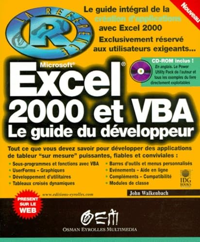 Amazon.com: Excel 2000 - programmer avec VBA: 9782746400481: John ...