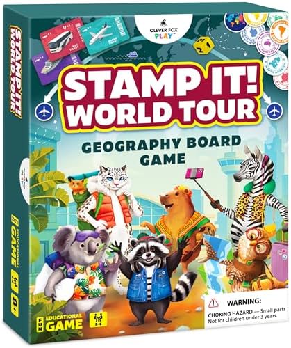 Amazon.com: Stamp It! World Tour Geography Board Game for Kids Aged 8 ...
