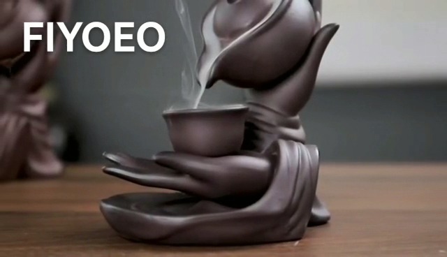 Watch FIYOEO Buddha Hand Series Teapot Backflow Incense Burner on ...