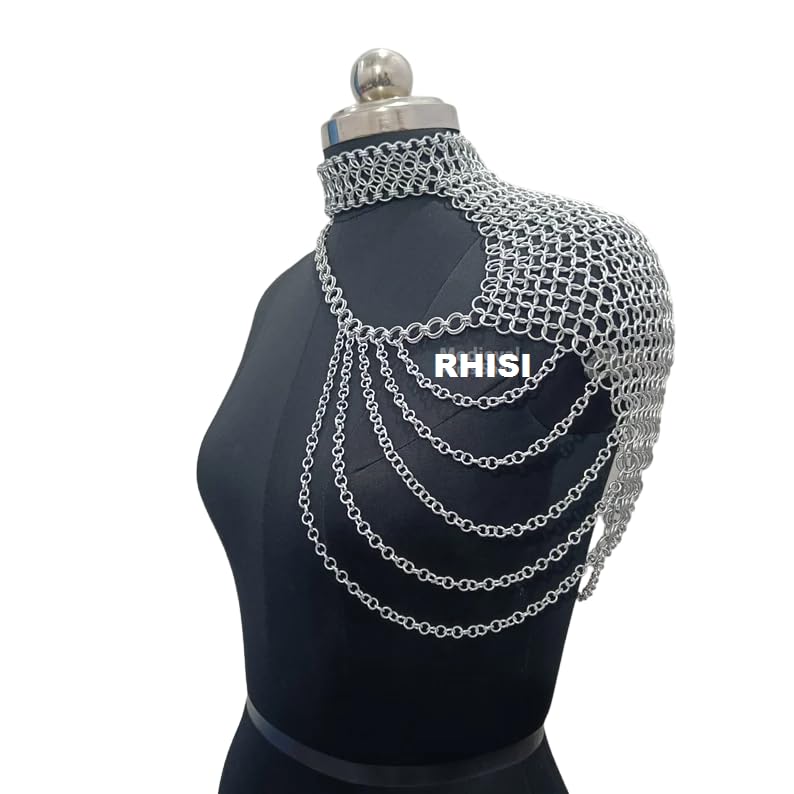 Amazon.com: Crystal Body Chain, Chainmail One Side Shoulder Collar With ...