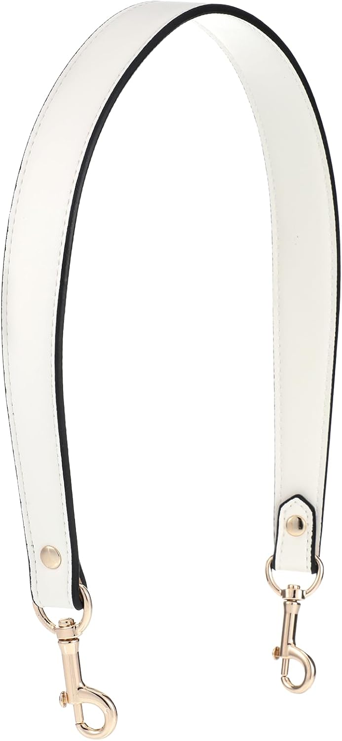 Amazon.com: White Leather Shoulder Bag Strap 23 Inch Purse Strap for ...