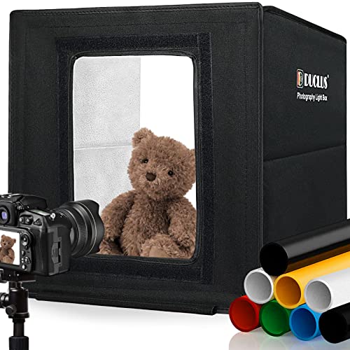 DUCLUS Light Box Photography, 16 inch x 16 inch Folding Portable Photo ...