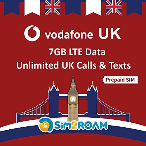 Amazon.com: Vodafone UK Sim Card - 7GB at 4G LTE High Speed Data ...