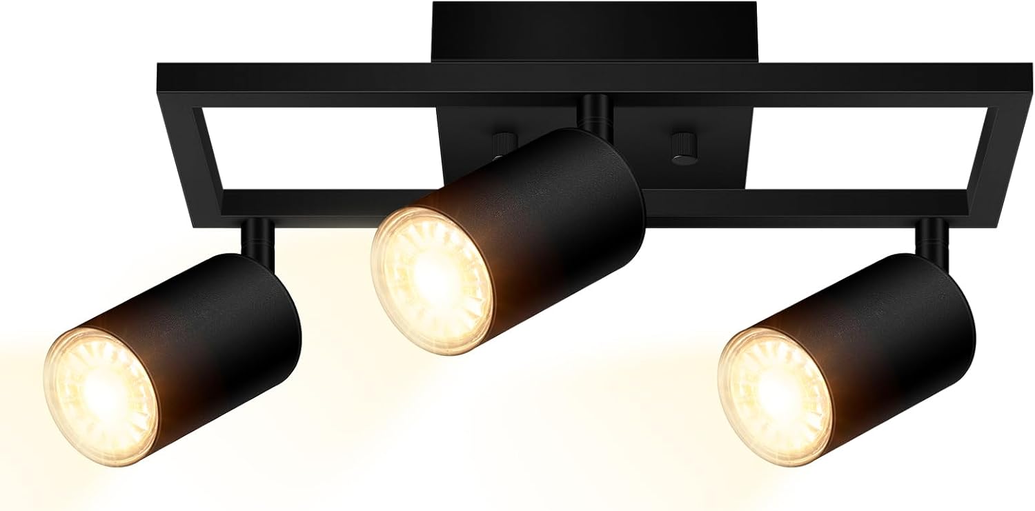 BoostArea Track Lighting Fixtures Ceiling, 3 Way Track Lighting Kit ...