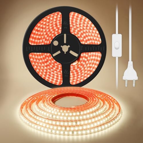 Amazon.com: pcningled LED Lights 6.56 ft AC 120V Hardwired LED Strip ...