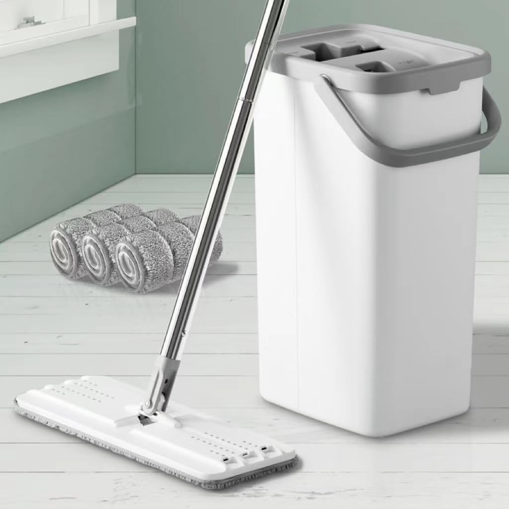 Amazon.com: Fuseeton Mop and Bucket with Wringer Set for Home, Hands ...