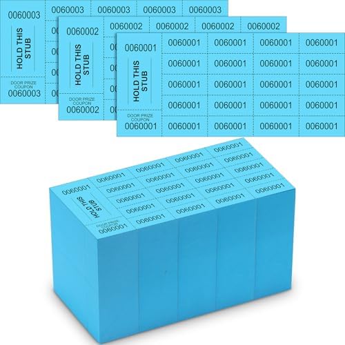 Amazon.com : Kosiz 1000 Sheets 20 Bid Raffle Ticket Numbers Auction ...
