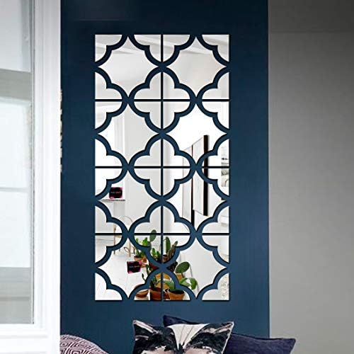 Buy Wall1ders 3D Acrylic Mirror Stickers For Wall - Big Square 30 ...