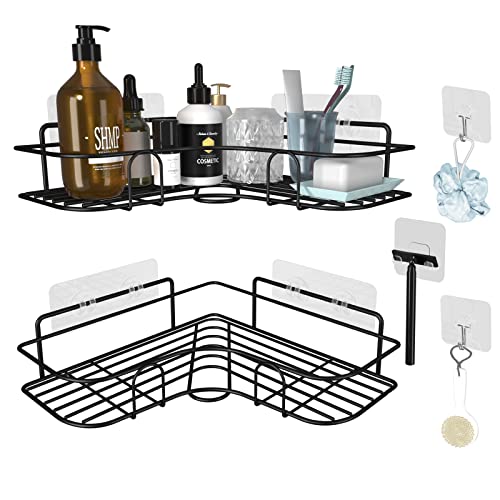 Corner Shower Caddy,Kciline Shower Shelf Basket with Hooks,Adhesive ...