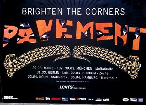PaVEMENT 1997–Tourplakat-Brighten the Corners-Tourposter Concert ...