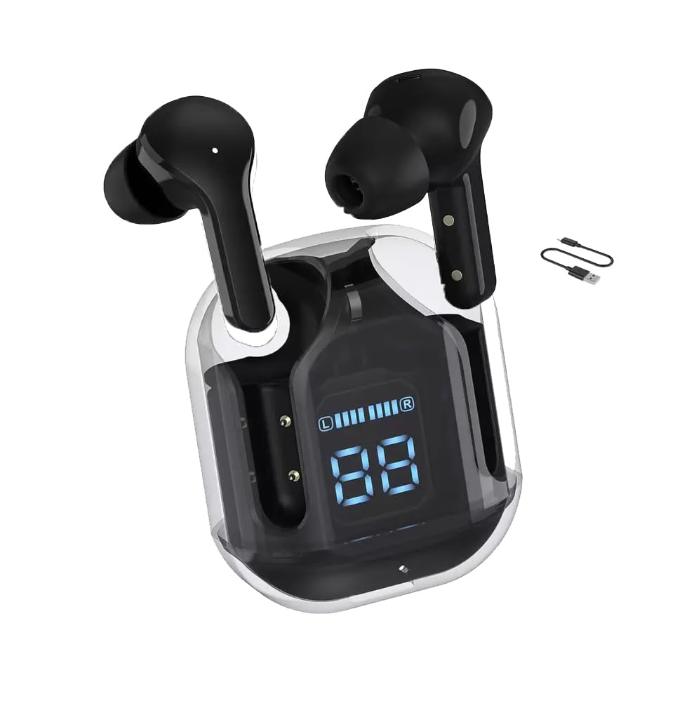Udyamsales AirBass Airpods 48H Playtime Fast Charging, Pro+ Calling IPX5 Water Resistant-A6 ...