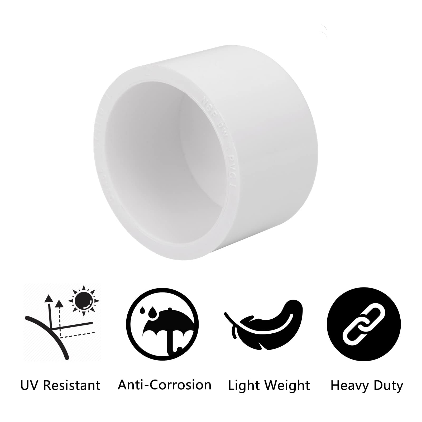 Snapklik.com : 20Pack 1"PVC Pipe End Cap Fitting Schedule 40 Furniture ...