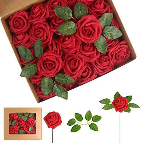 Amazon.com: 150 Pieces Artificial Roses Bulks Fake Roses Flowers for ...