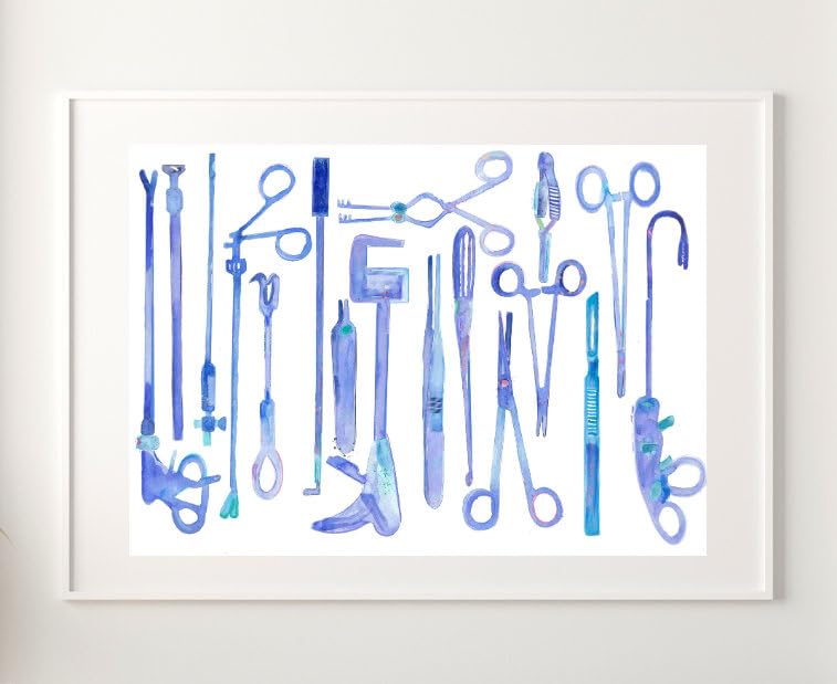 Amazon.com: Surgery Art Instruments, Surgery Wall Art, Surgeon Gifts ...