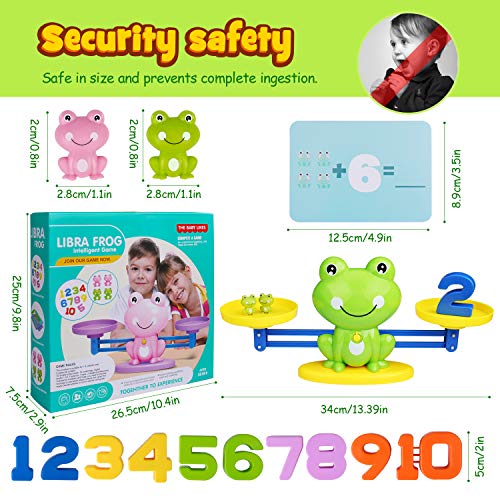 INPHER Frog Balance Math Game, 85 Piece Kids Kindergarten Toddler ...