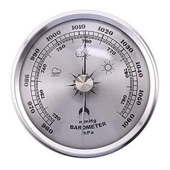 CLPEEN Pressure Gauge Metal Wall Barometer Atmospheric Multifunction ...
