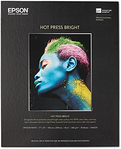 Amazon.com: EPSS042331 - Epson Hot Press Bright Fine Art Paper