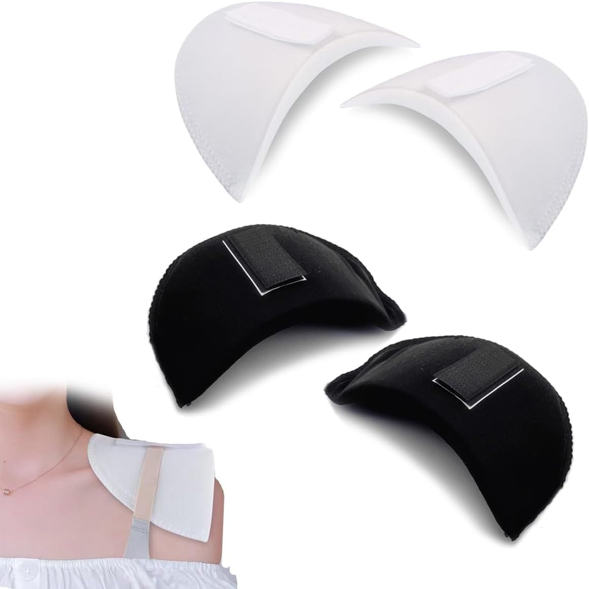 2 Pairs of Shoulder Pads with Anti Slip Sponge Detachable Shoulder Pads ...