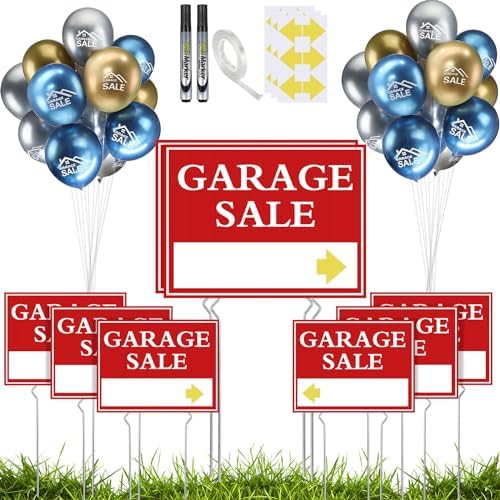 Amazon.com : 14Pcs Garage Sale Signs,17" x 13",Garage Sale Arrows Yard ...