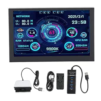 Computer Temp Monitor, 5In IPS USB Type C PC CPU Monitor, PC CPU GPU ...