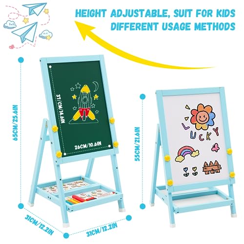 Kids Art Easel Double Sided Easel Whiteboard Blackboard,Foldale Mini ...