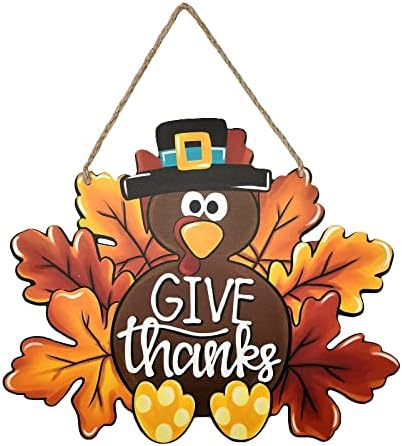 Amazon.com : Boao Thanksgiving Turkey Door Sign Turkey Wooden Door ...